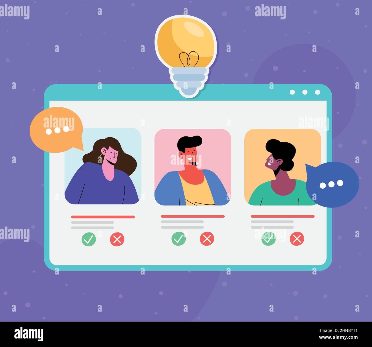 Dating profiles Stock Vector Images - Alamy