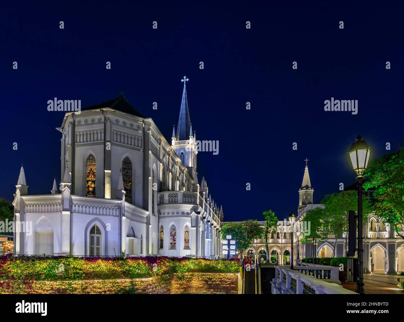 Singapore - September 11, 2019: Gothic chapel of CHIJMES, an old ...