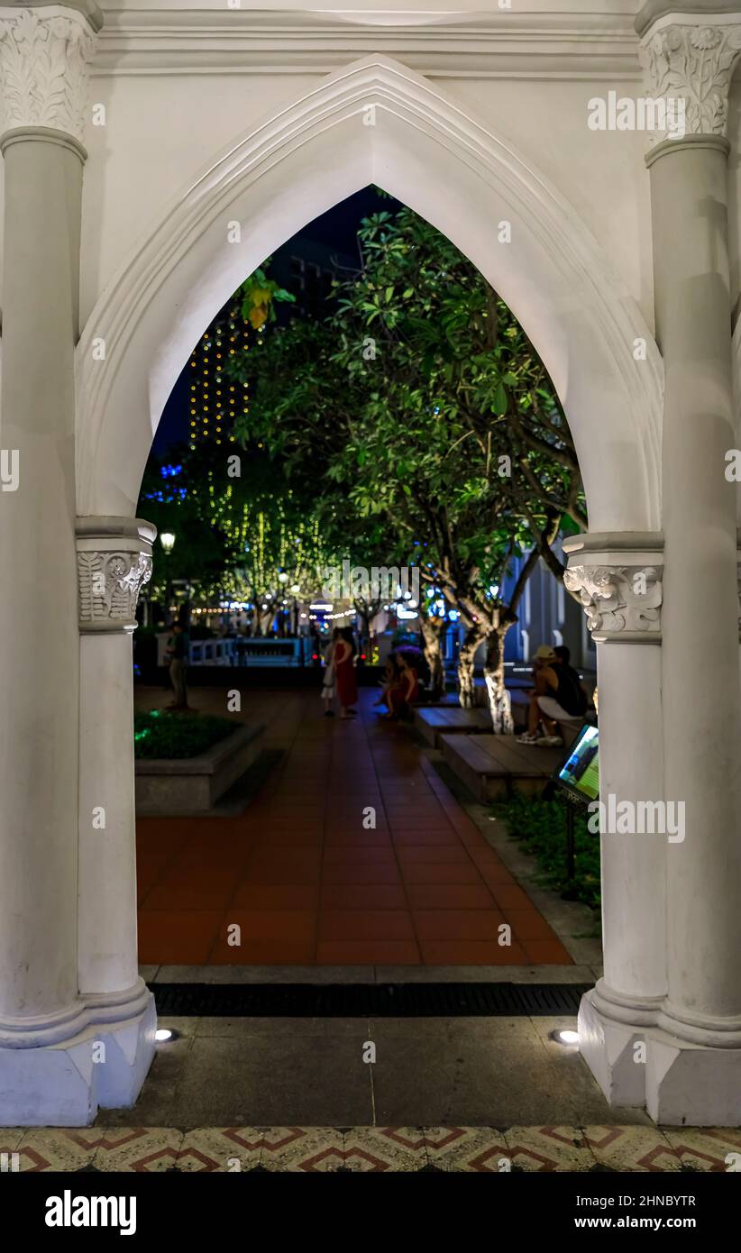 Singapore - September 11, 2019: Gothic chapel of CHIJMES, an old ...