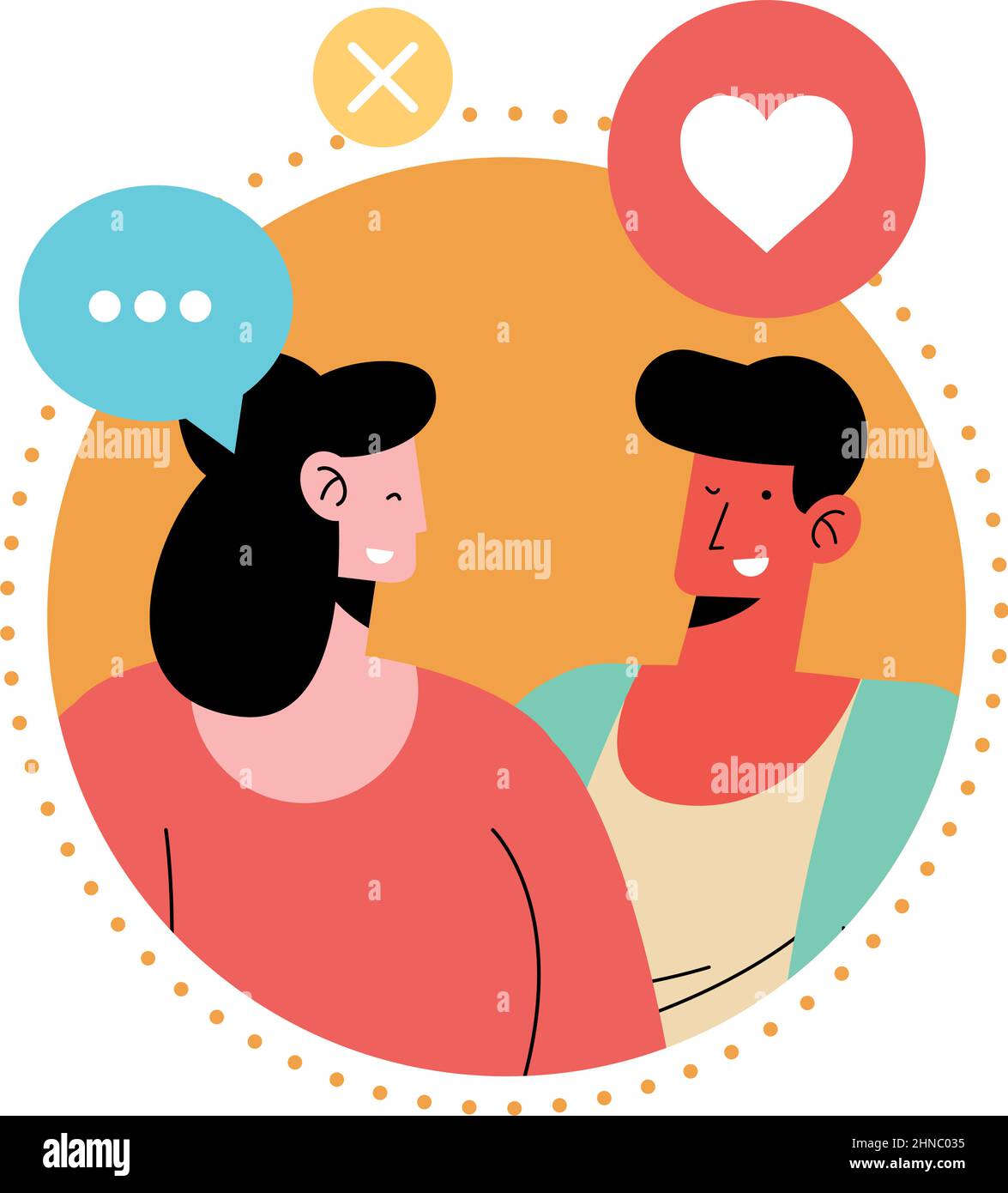 lovers couple speaking characters scene Stock Vector Image & Art - Alamy