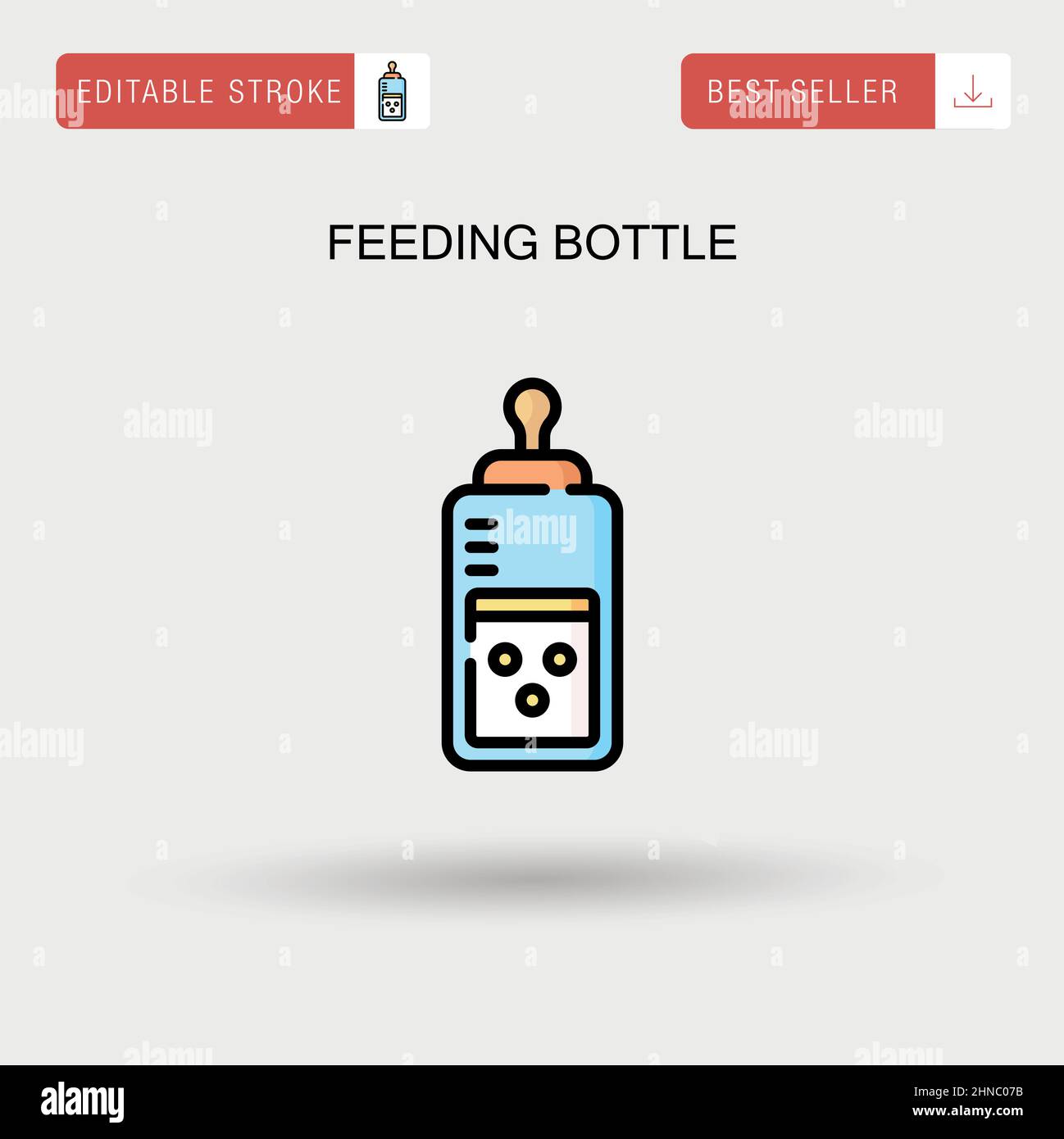 Feeding bottle Simple vector icon Stock Vector Image & Art - Alamy