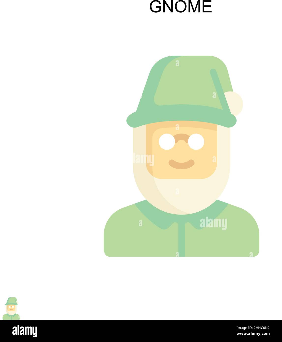 Gnome Simple vector icon. Illustration symbol design template for web ...