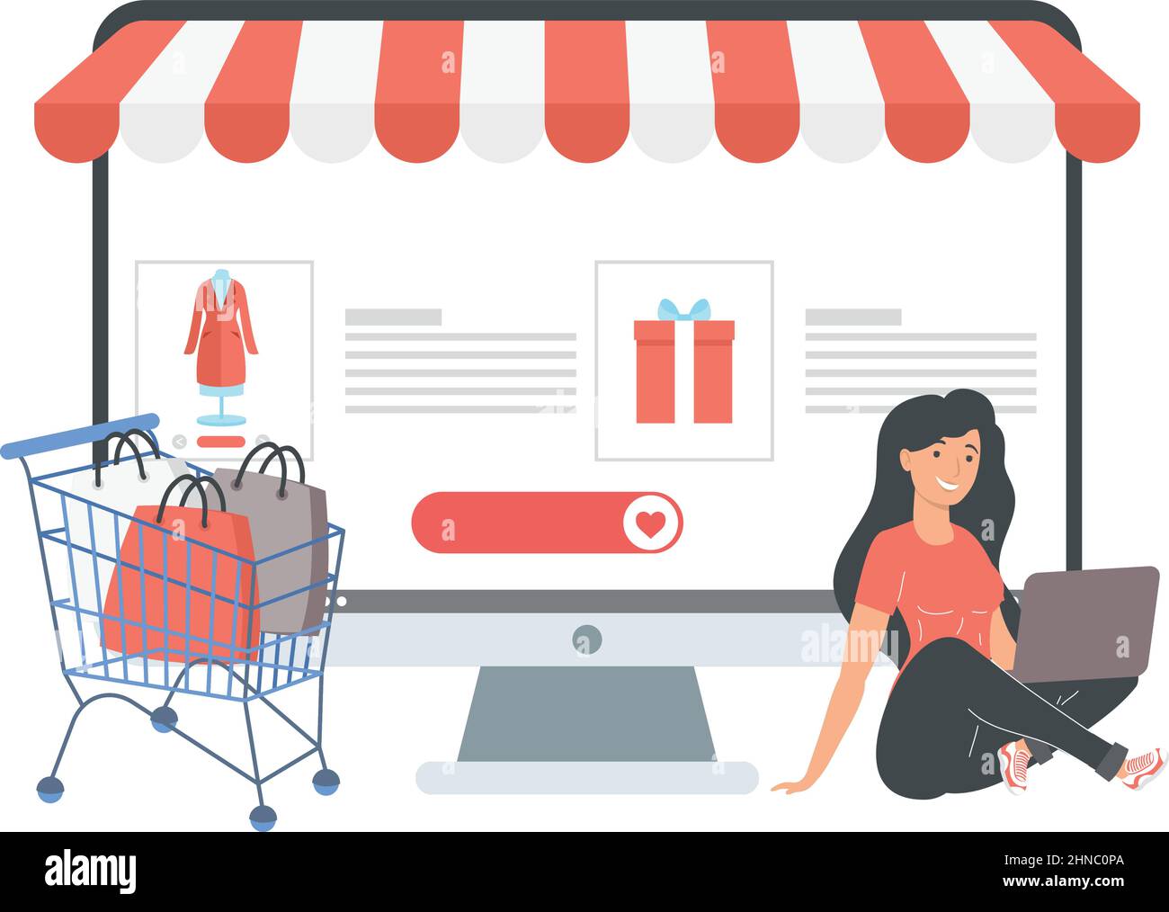 Laptop computer shopping tent hi-res stock photography and images - Alamy