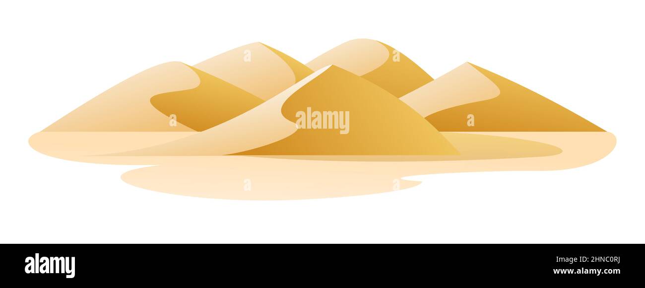 Desert sand dunes and hills. Landscape of southern countryside ...