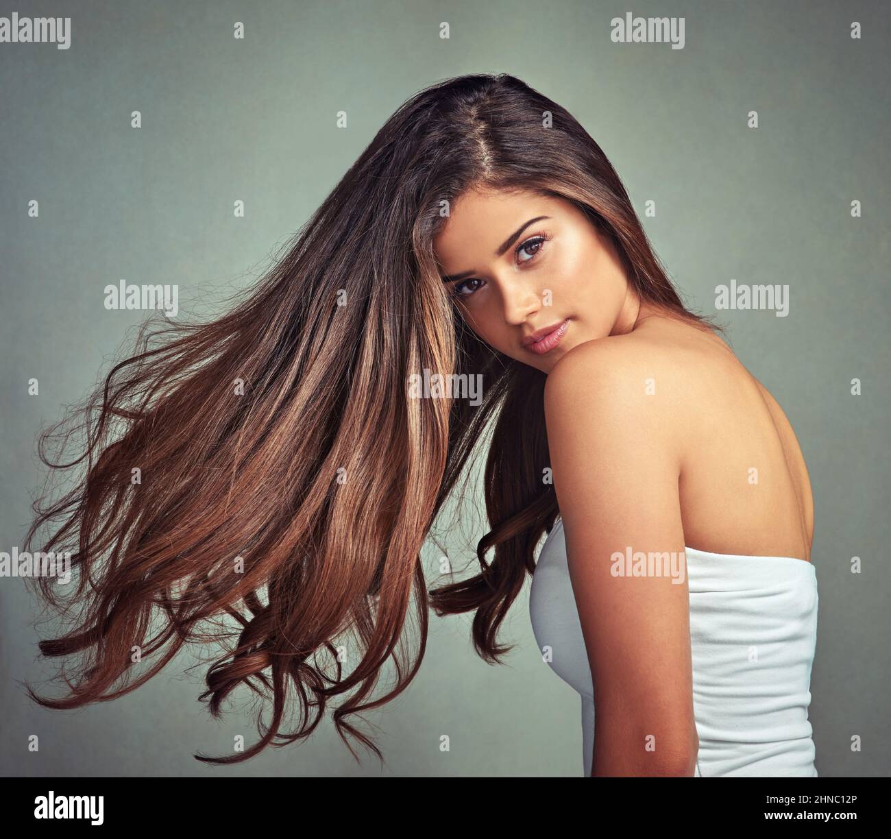 Natural beauty is true beauty. Studio portrait of a beautiful woman ...