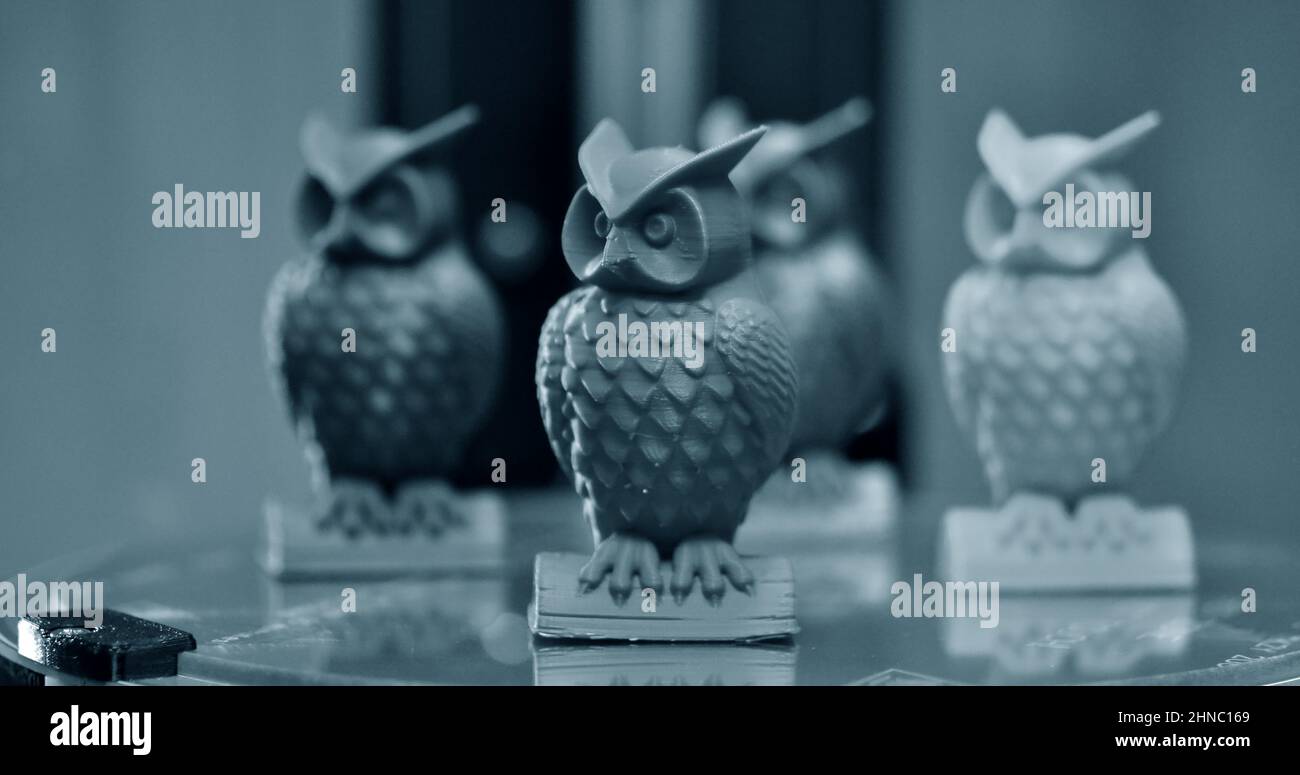 Objects are inside the three-axis 3d printer on which they were created ...