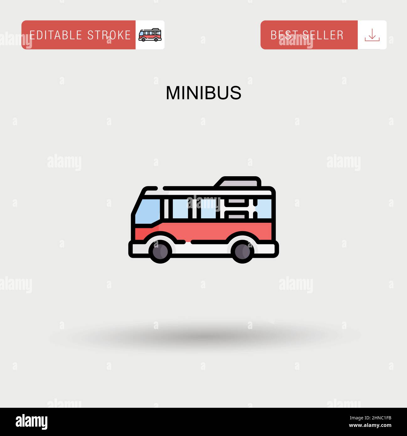 Minibus Simple vector icon Stock Vector Image & Art - Alamy