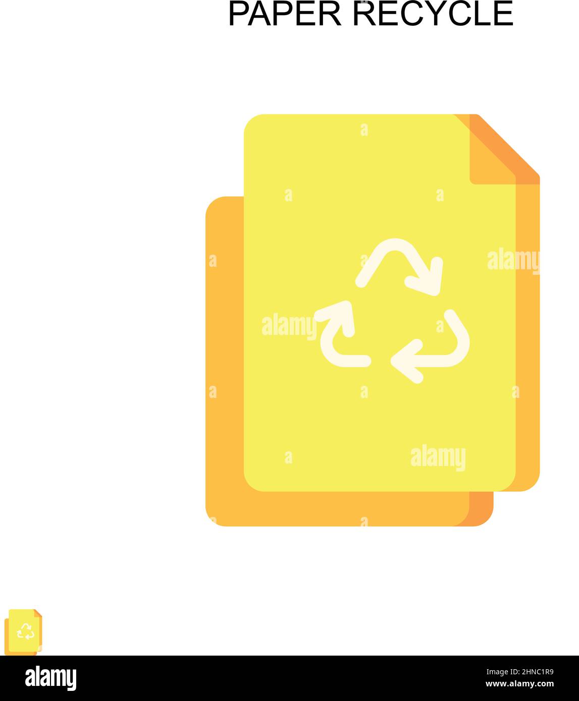 Paper recycle Simple vector icon. Illustration symbol design template ...
