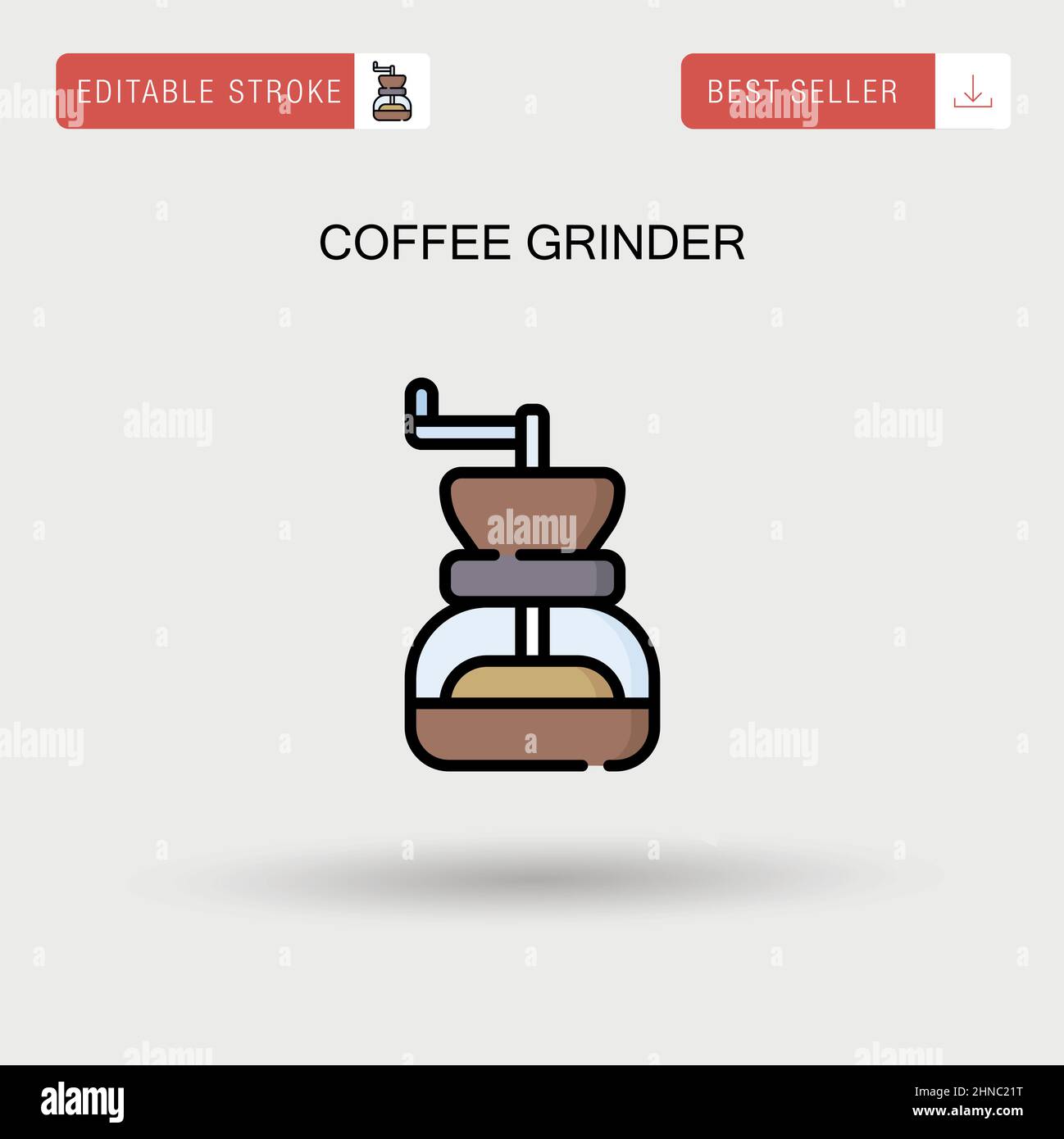 Coffee grinder Simple vector icon Stock Vector Image & Art - Alamy