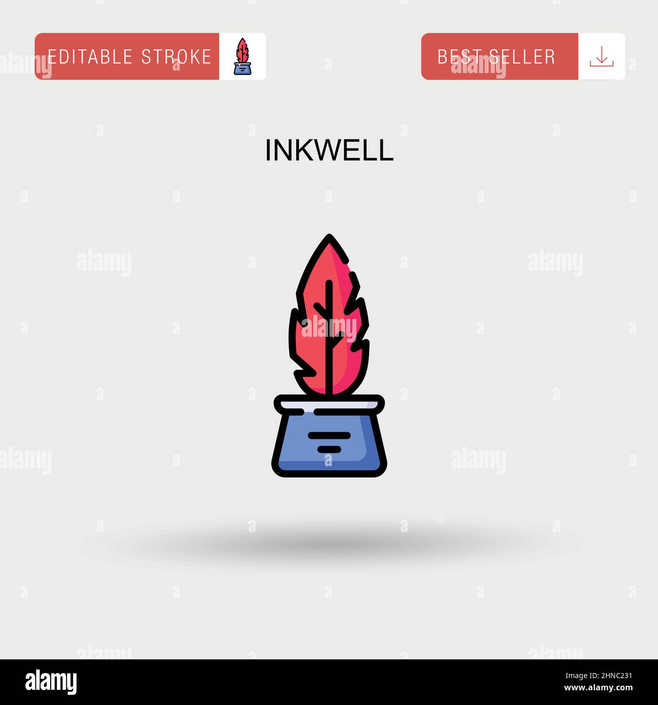 Inkwell Simple vector icon Stock Vector Image & Art - Alamy