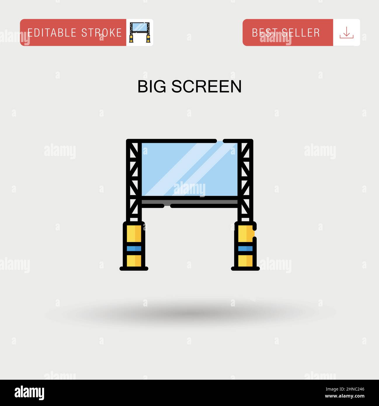 Big screen Simple vector icon Stock Vector Image & Art - Alamy