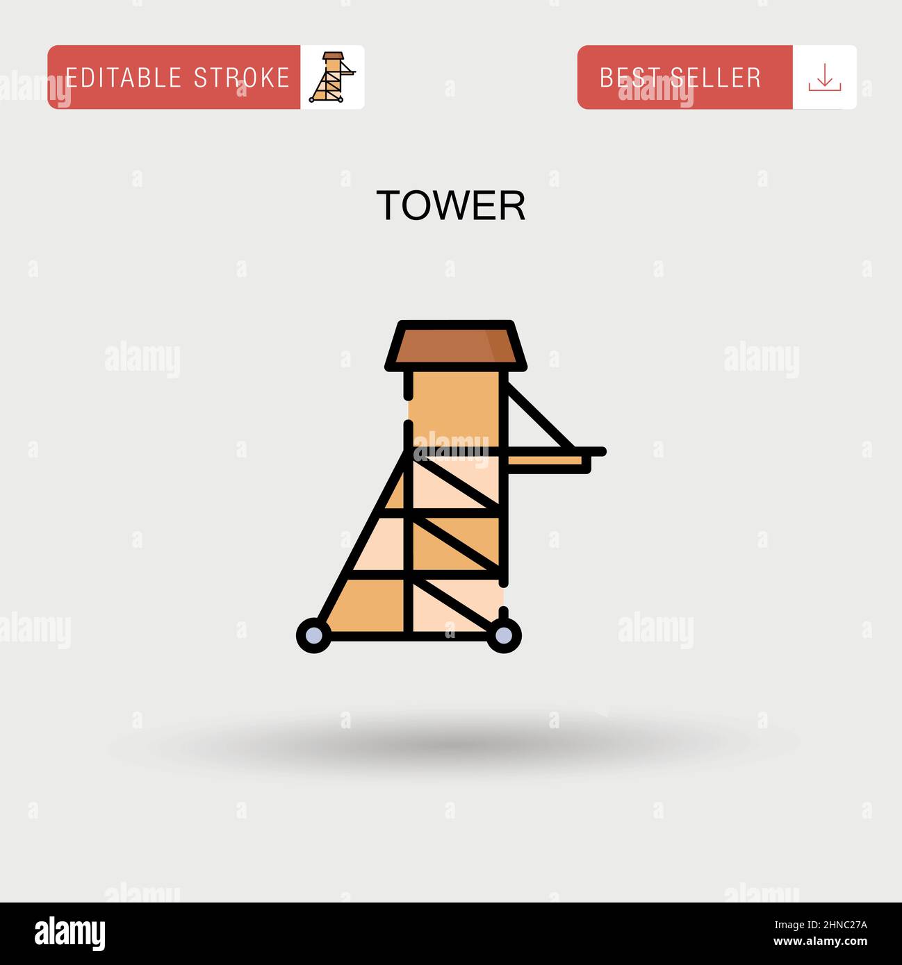 Historic tower view Stock Vector Images - Alamy