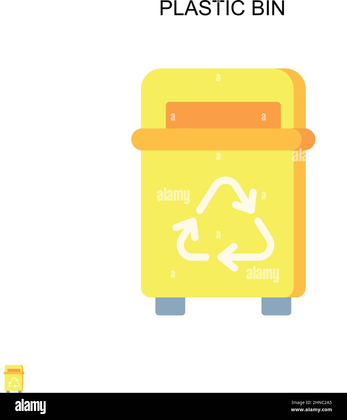 Plastic bin Simple vector icon. Illustration symbol design template for ...