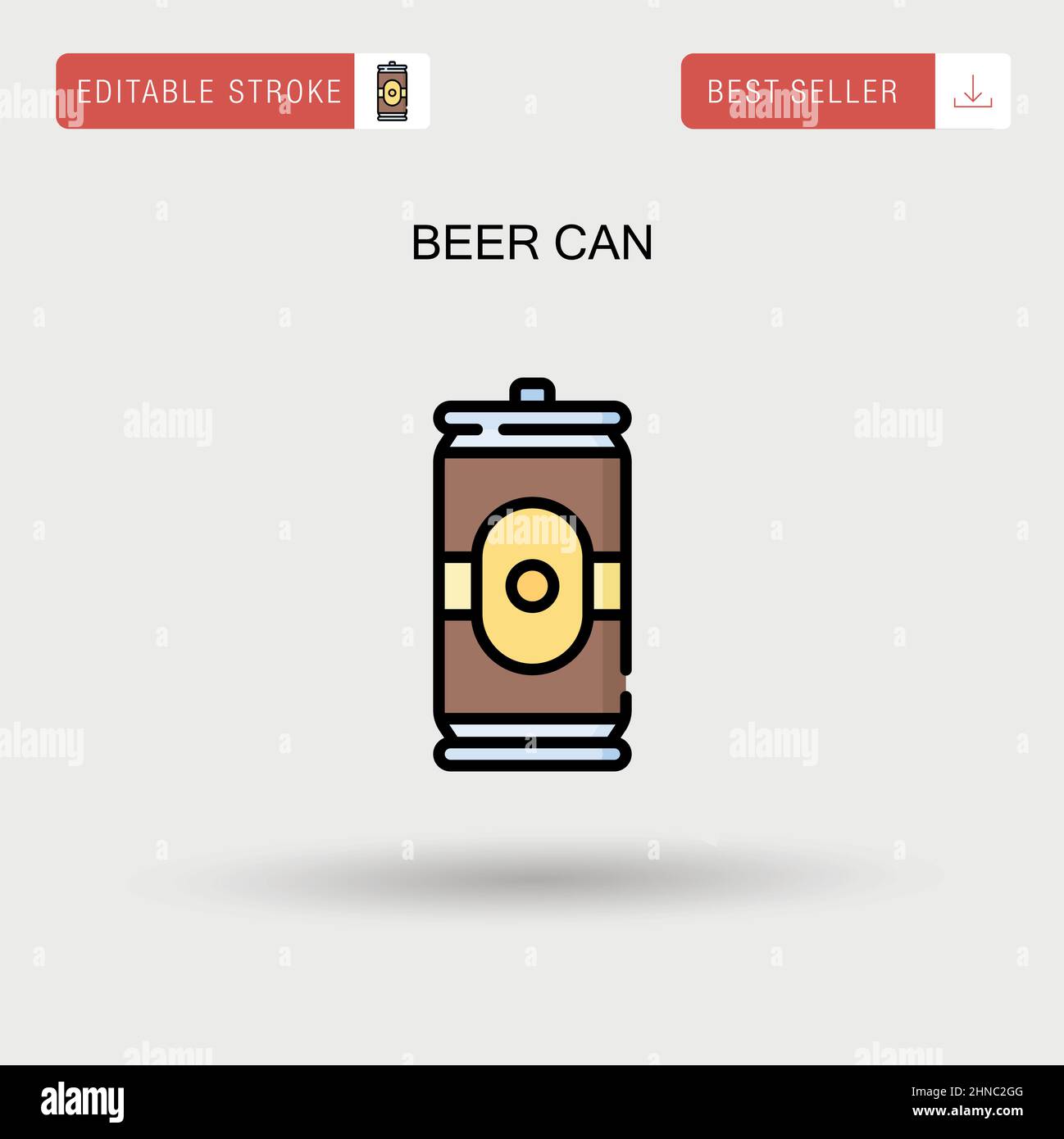 Beer can Simple vector icon Stock Vector Image & Art - Alamy