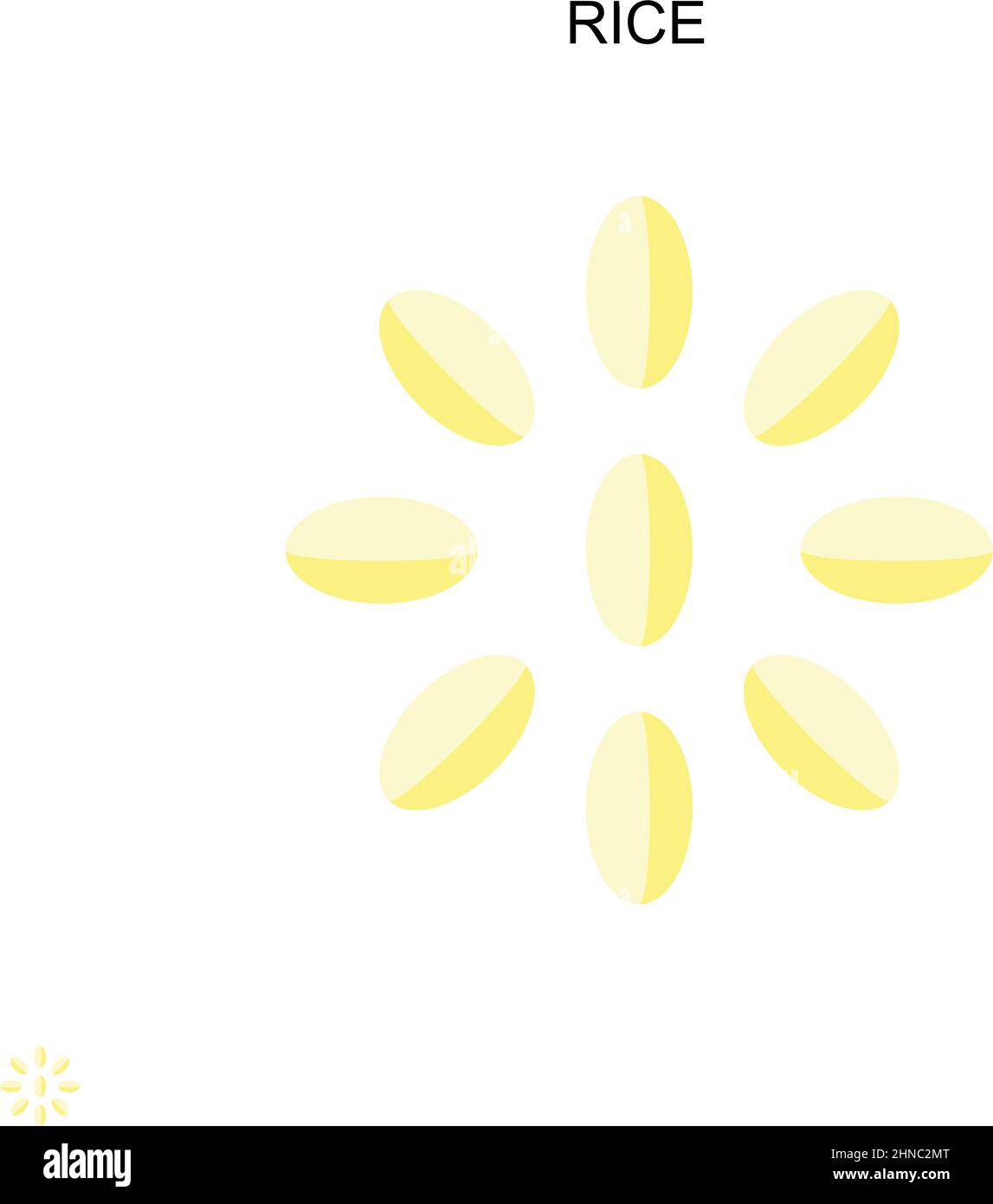 Rice Simple vector icon. Illustration symbol design template for web ...