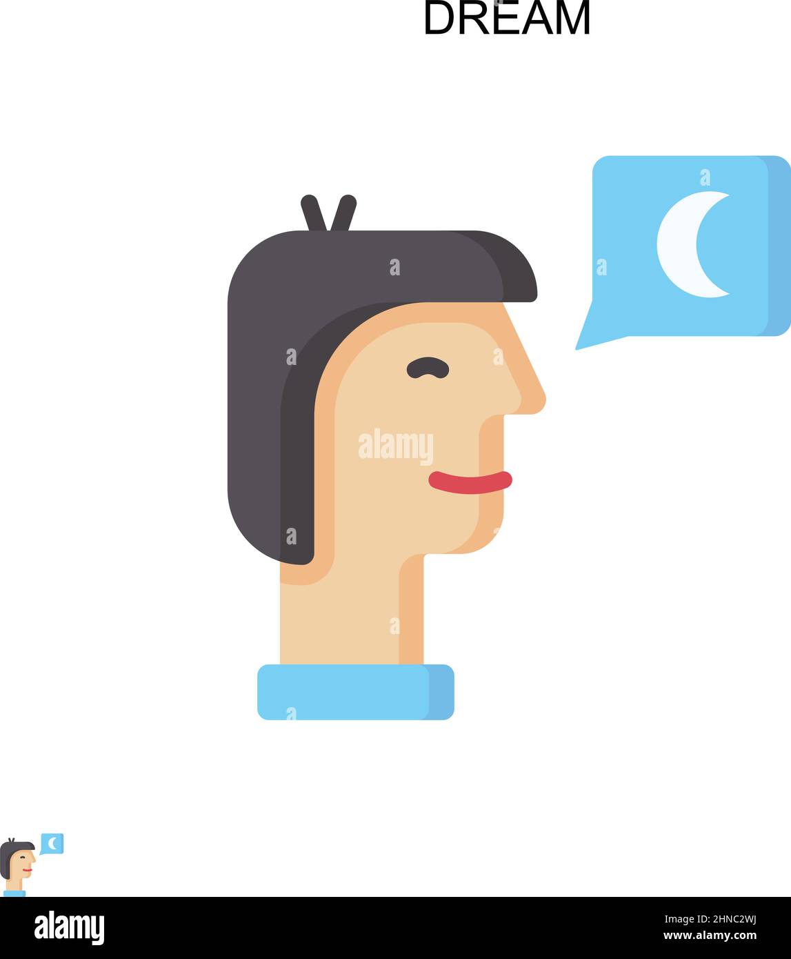 Dream Simple vector icon. Illustration symbol design template for web ...