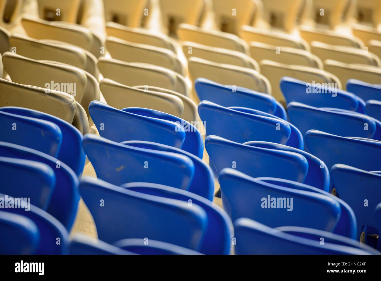 Inside of the stadium. Rows of a empty seats Stock Photo - Alamy