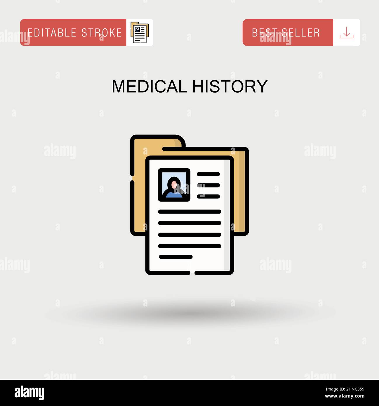 Medical history Simple vector icon Stock Vector Image & Art - Alamy