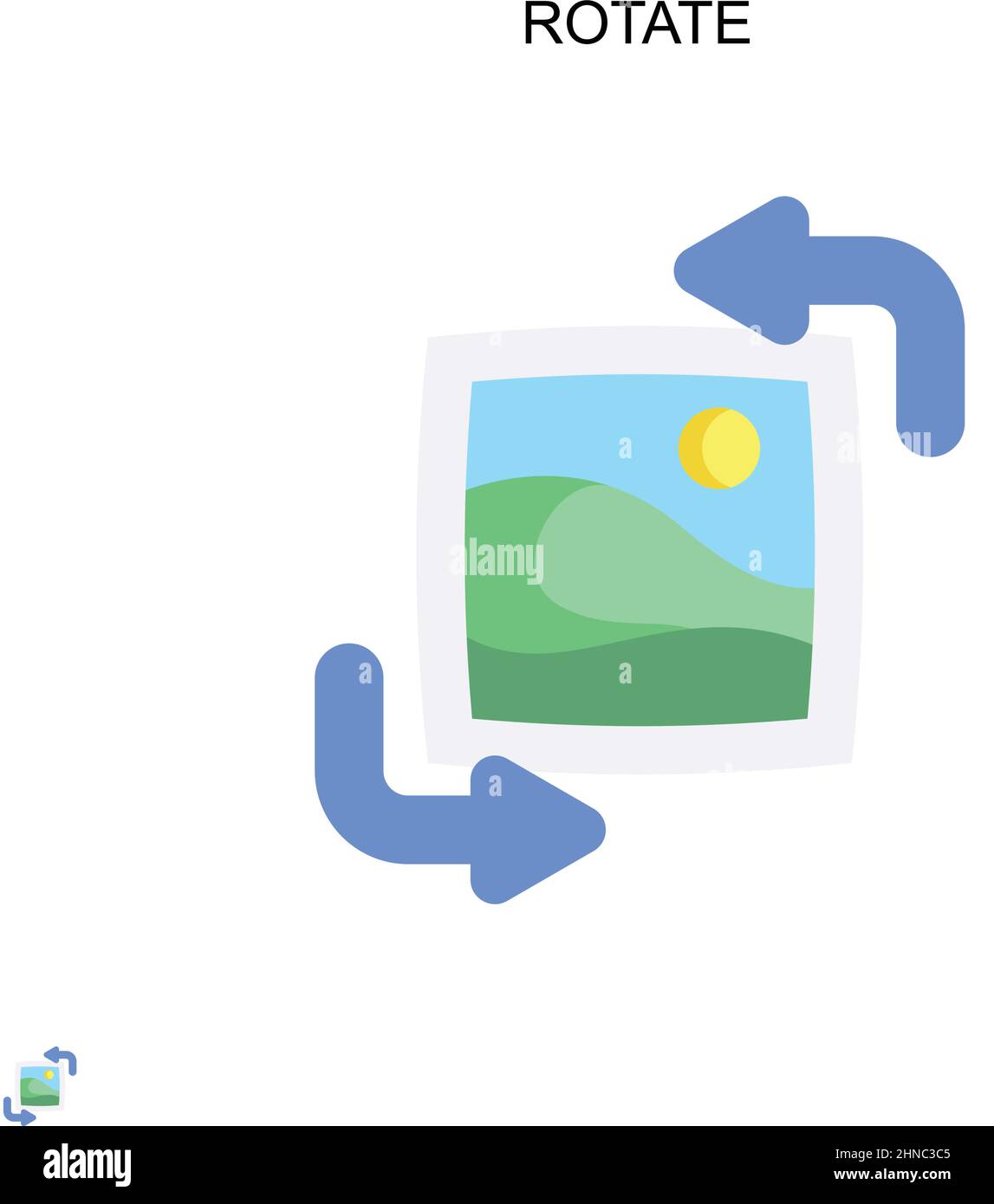 Rotate Simple vector icon. Illustration symbol design template for web mobile UI element Stock ...