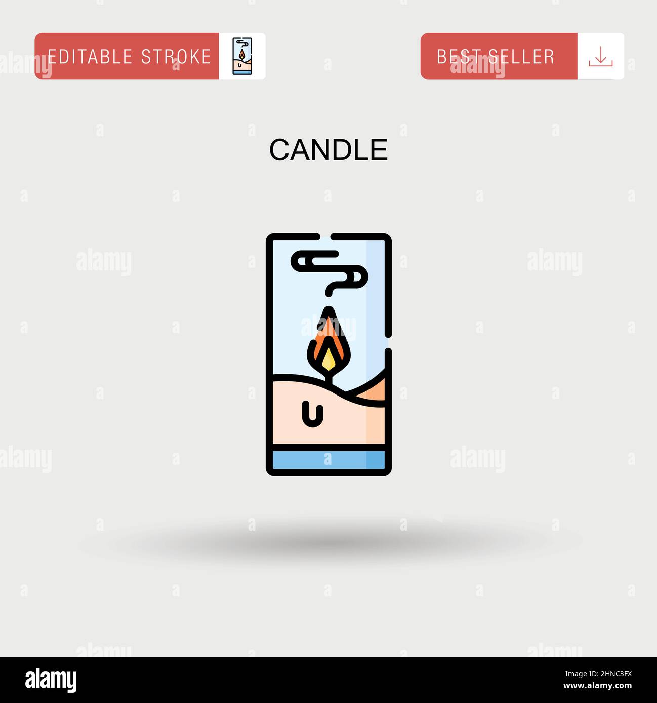 Candle Simple vector icon Stock Vector Image & Art - Alamy