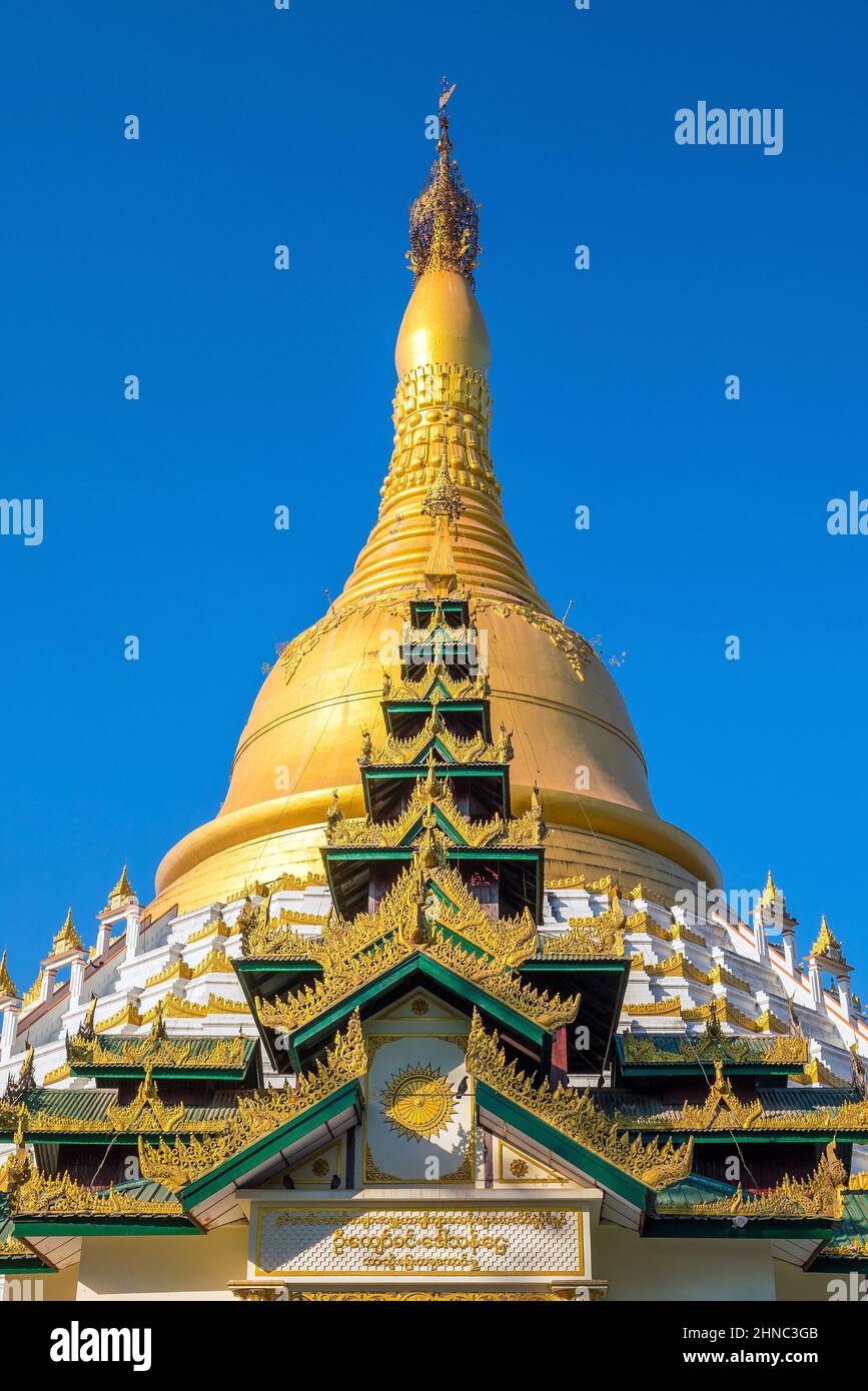 Mahazadi pagoda with blue sky in Bago, Myanmar Stock Photo - Alamy