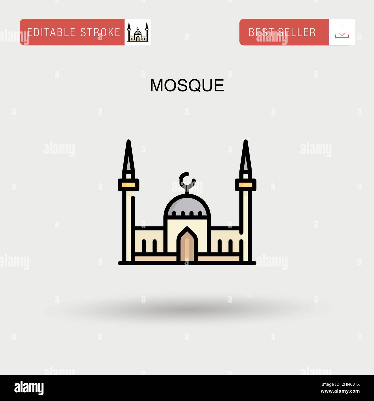 Prayer in arabian mosque Stock Vector Images - Alamy