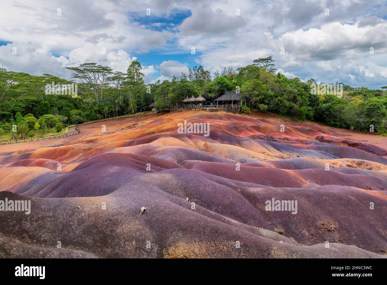 Seven Colored Earth on Chamarel, Mauritius island, Africa Stock Photo ...