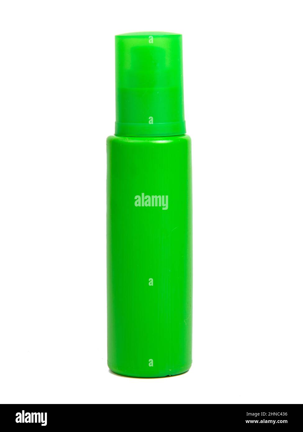 Green spray bottle isolated on the white background Stock Photo - Alamy