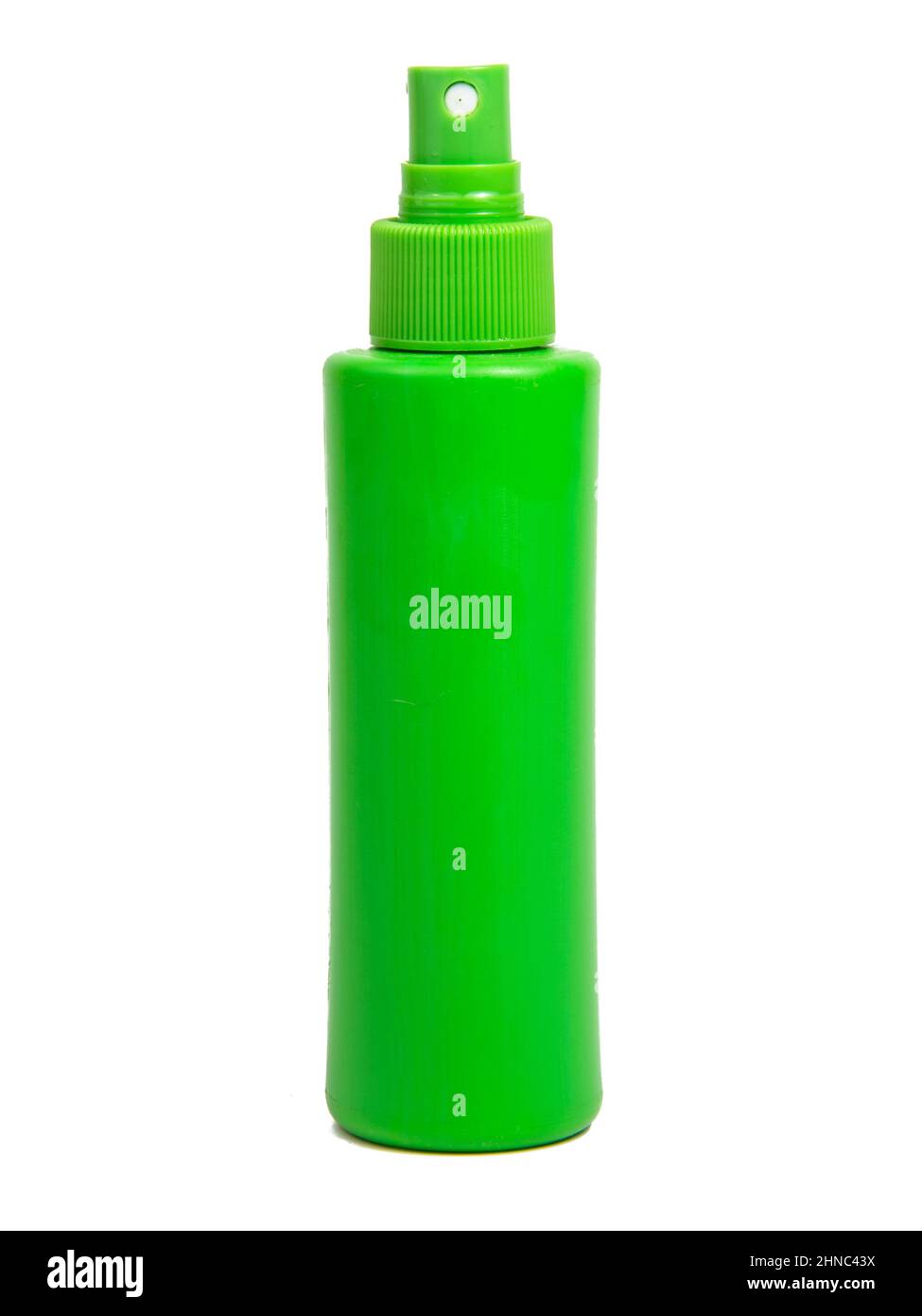 Green spray bottle isolated on the white background Stock Photo - Alamy
