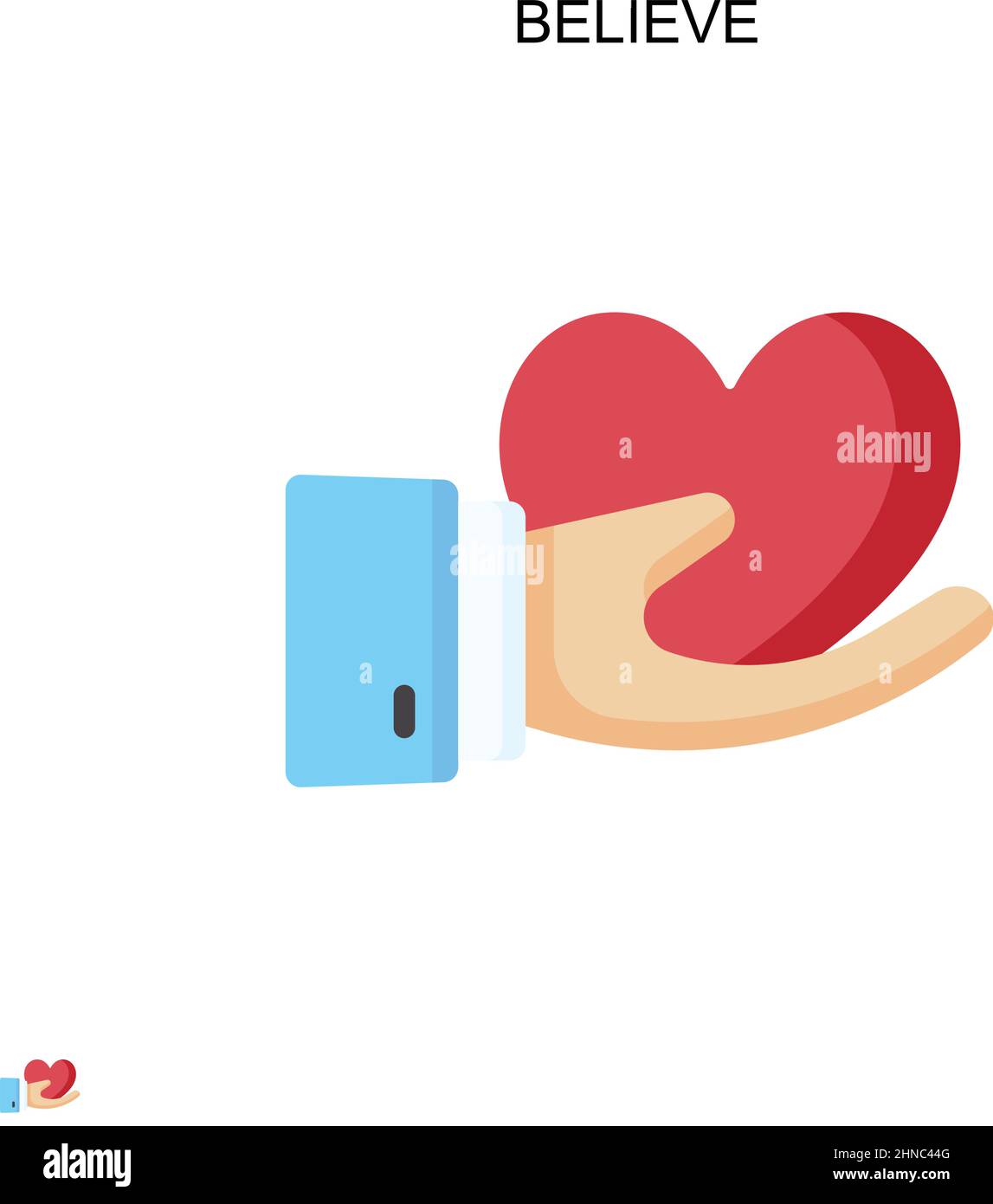 Believe Simple vector icon. Illustration symbol design template for web ...