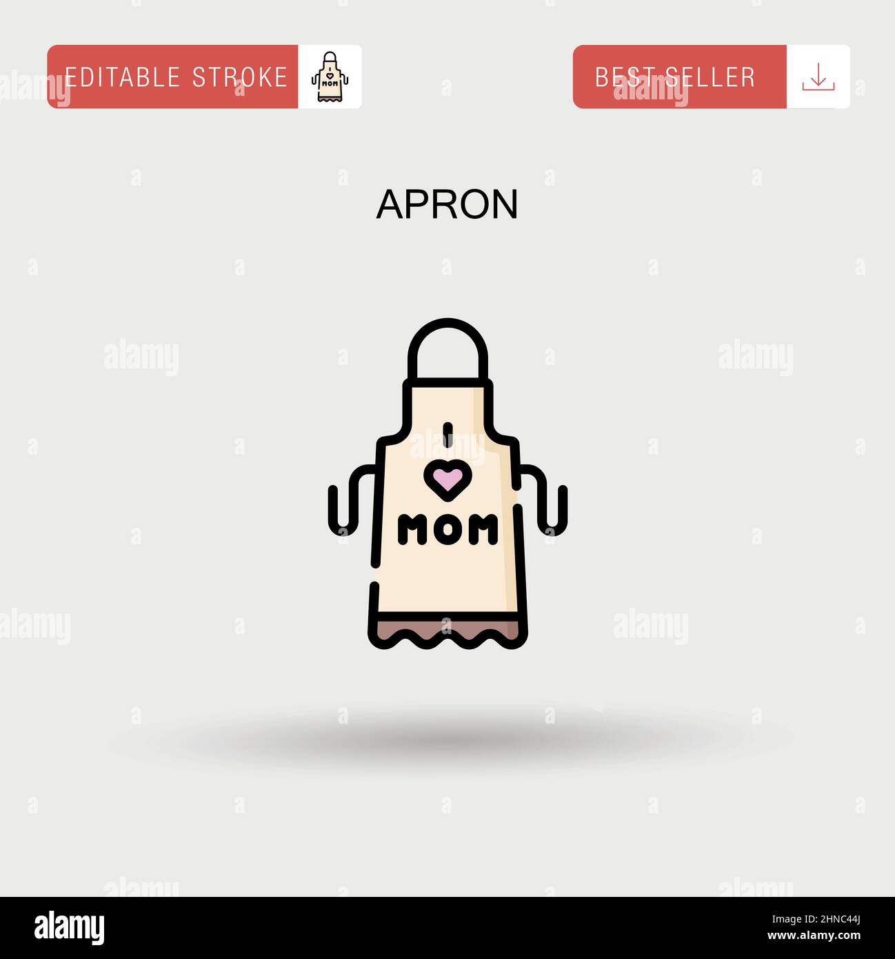 Blank kitchen apron mockup Stock Vector Images - Alamy