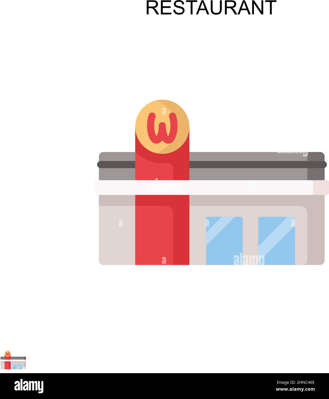 Restaurant Simple vector icon. Illustration symbol design template for ...