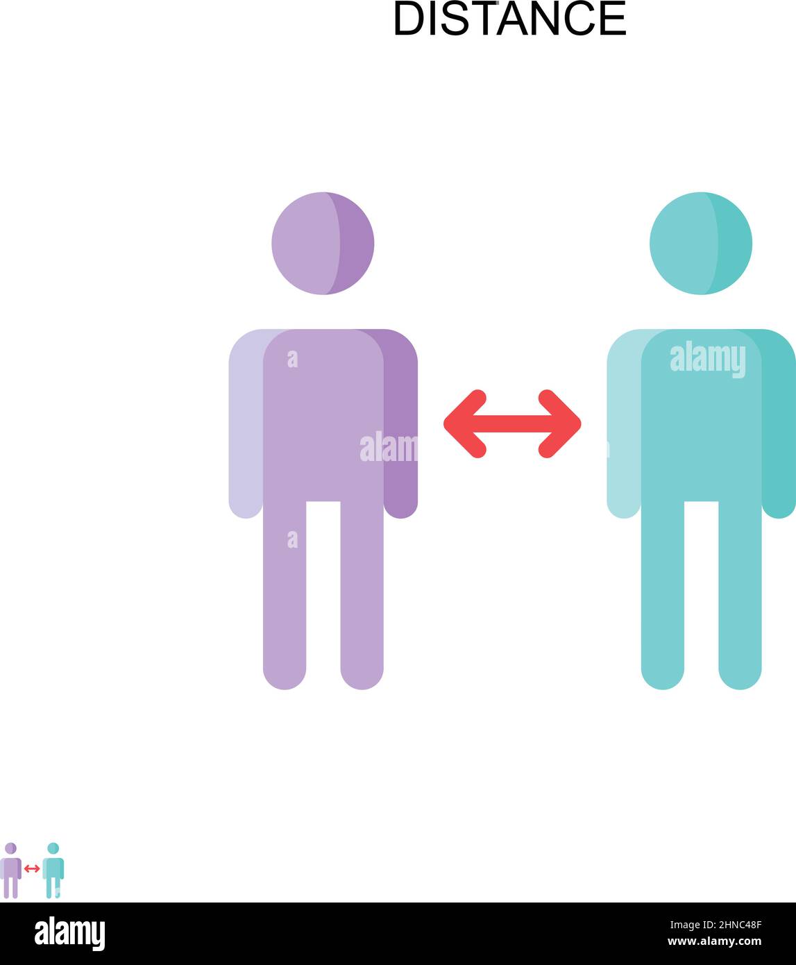 Distance Simple vector icon. Illustration symbol design template for ...