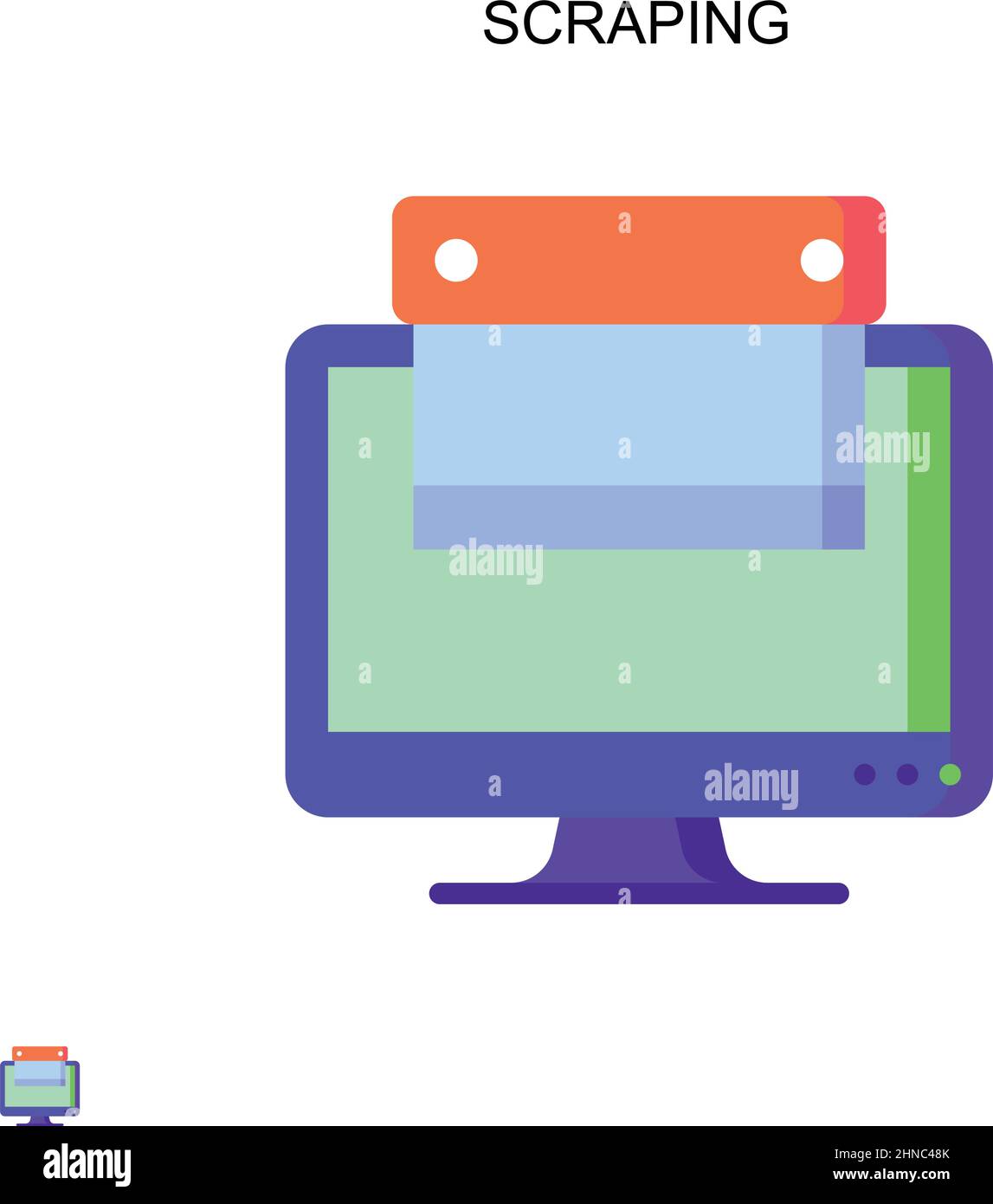 Scraping Simple vector icon. Illustration symbol design template for web mobile UI element Stock ...