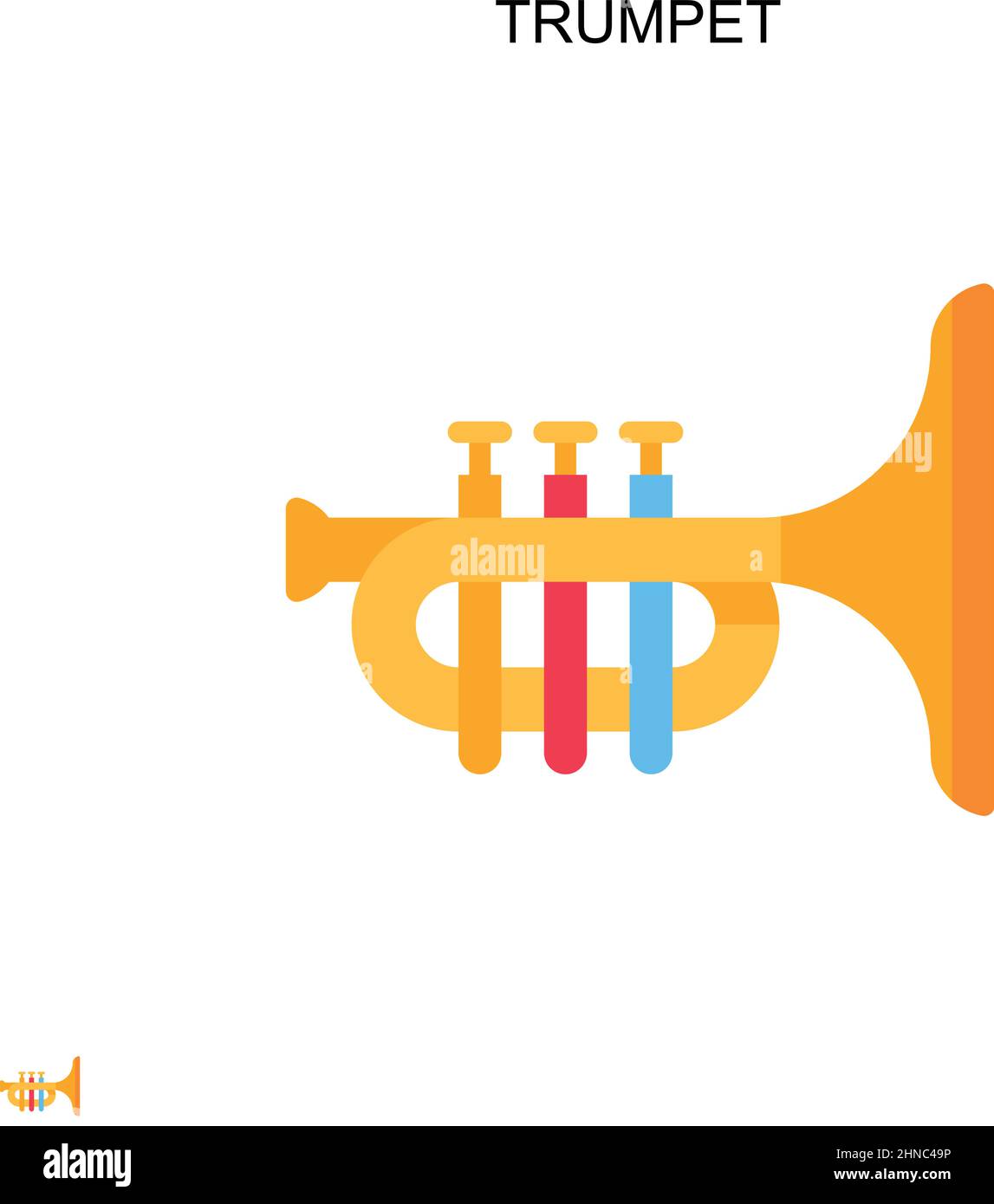 Trumpet Simple vector icon. Illustration symbol design template for web ...
