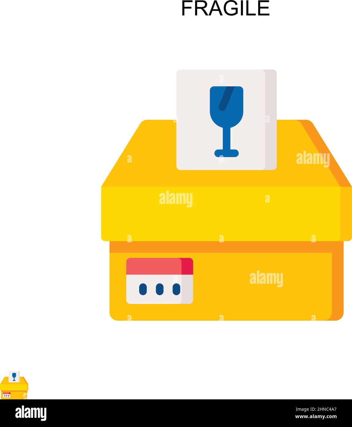 Fragile Simple vector icon. Illustration symbol design template for web ...