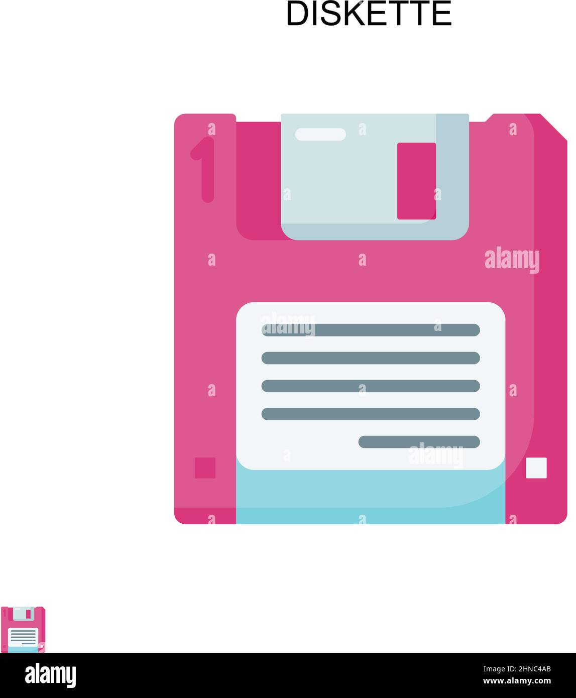 Diskette Simple vector icon. Illustration symbol design template for web mobile UI element Stock ...