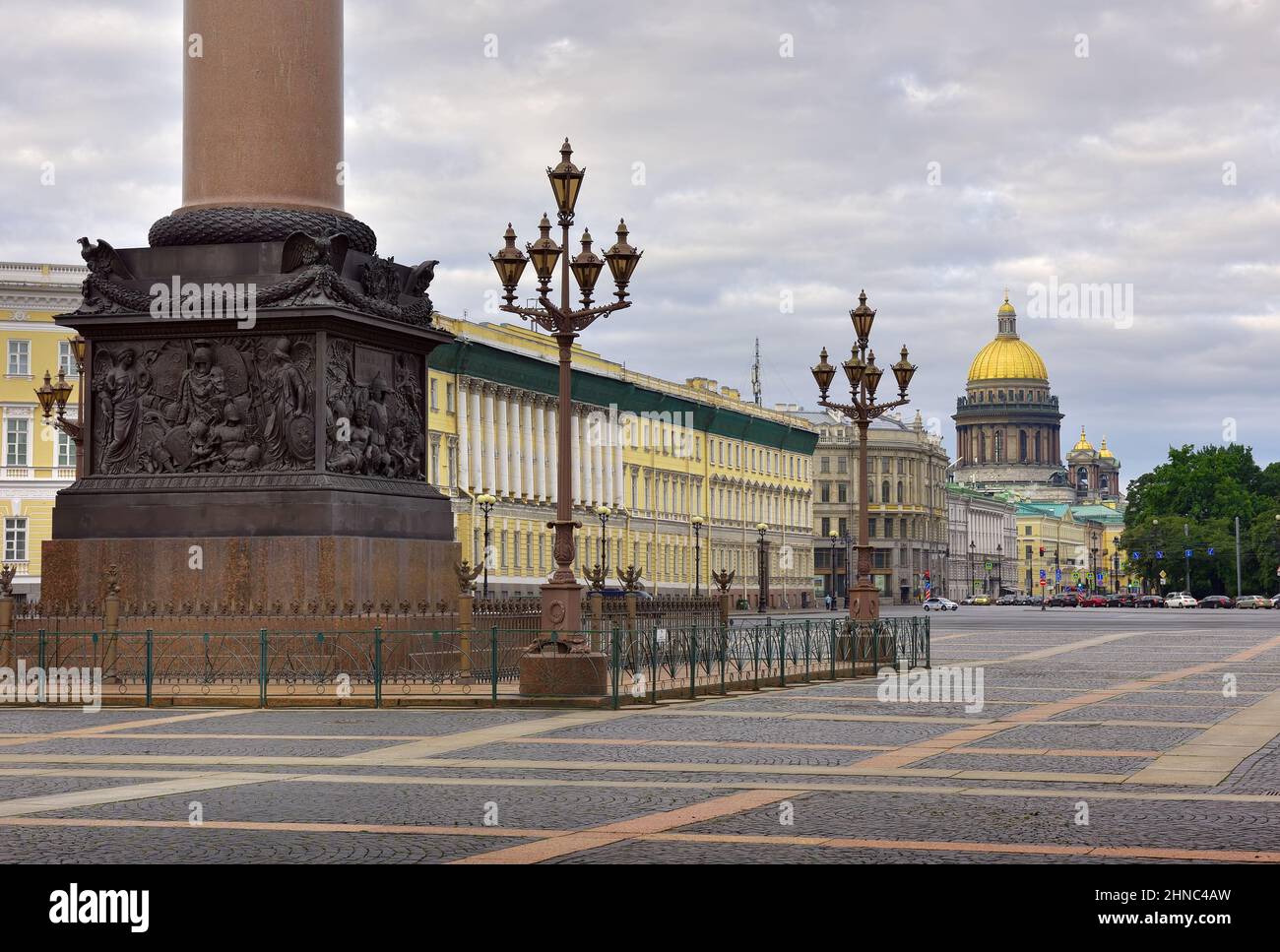 Saint Petersburg/Russia-09.01.2020: Palace square in the morning. The ...