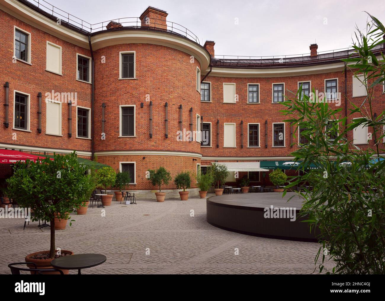 Saint Petersburg/Russia-09.01.2020: New Holland Island. Inner round ...