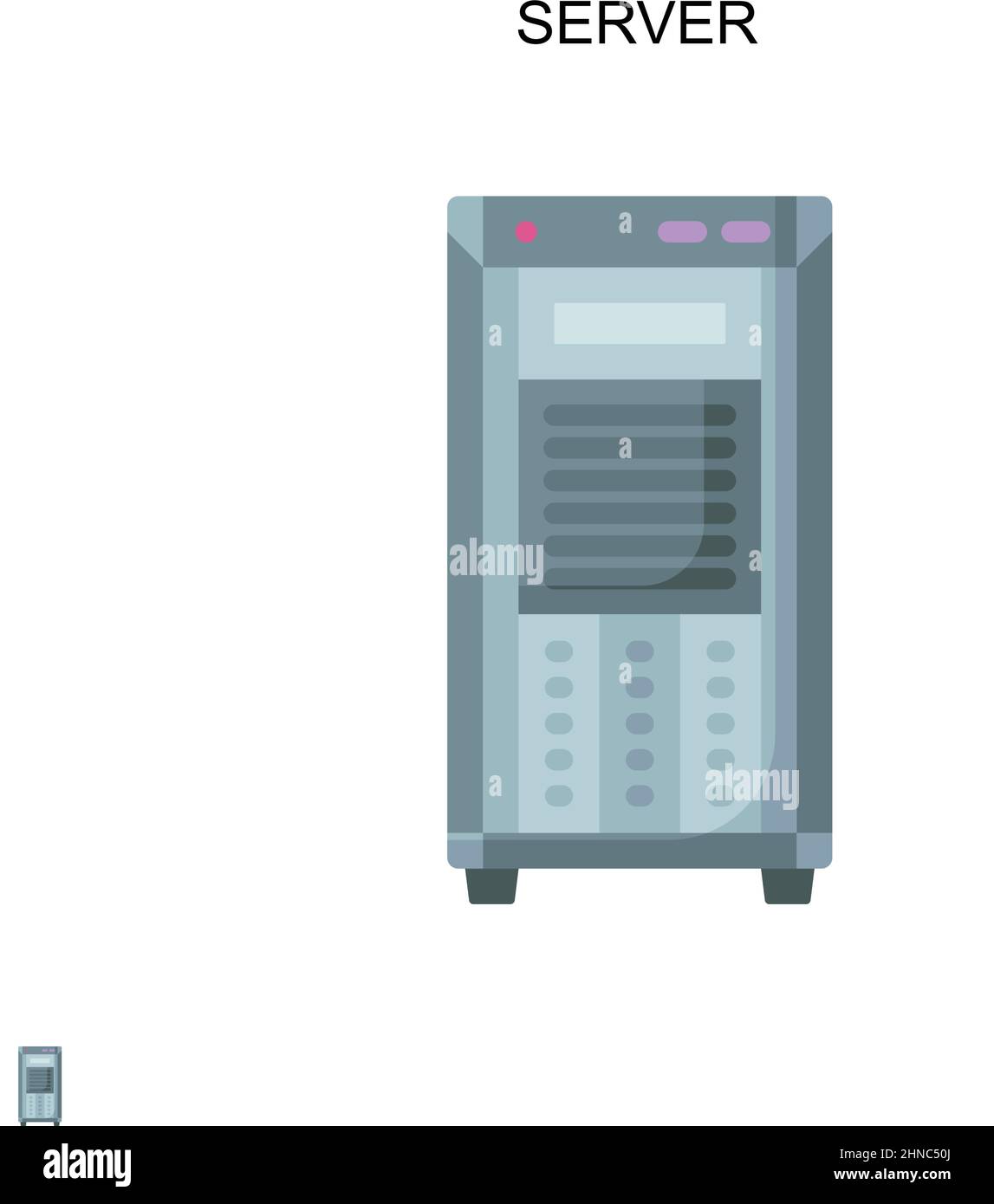 Server Simple vector icon. Illustration symbol design template for web ...