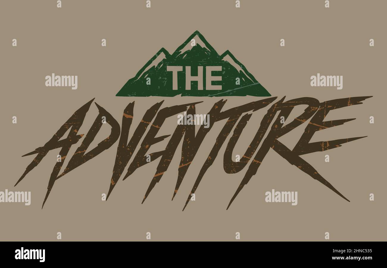 The Adventure. Typography logo design emblem. Digital typography logo ...