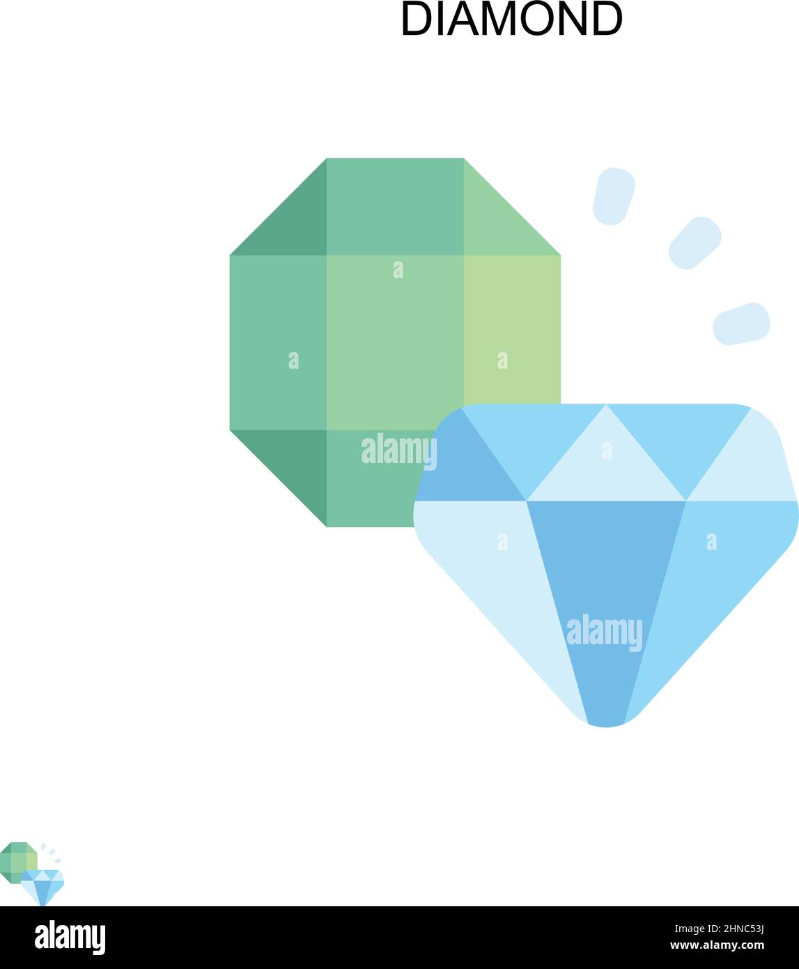 Diamond Simple vector icon. Illustration symbol design template for web ...