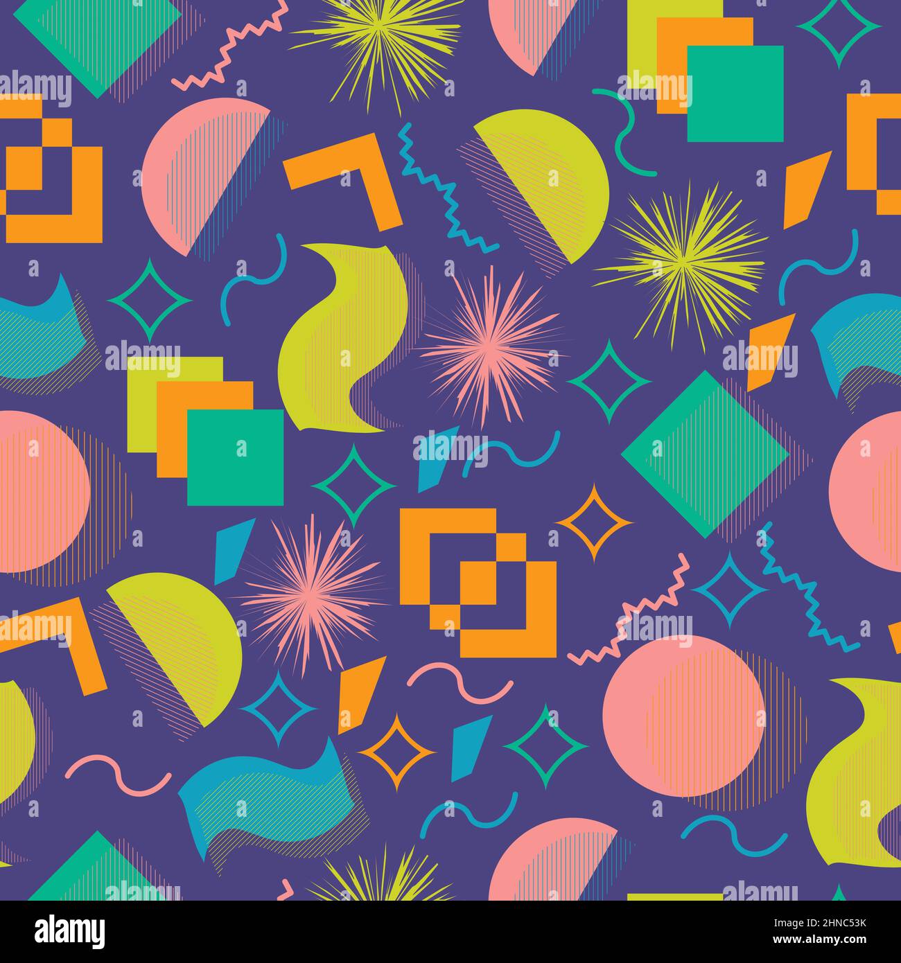 1980s Wallpaper Patterns Seamless Geometric Pattern In Retro 80s 90s