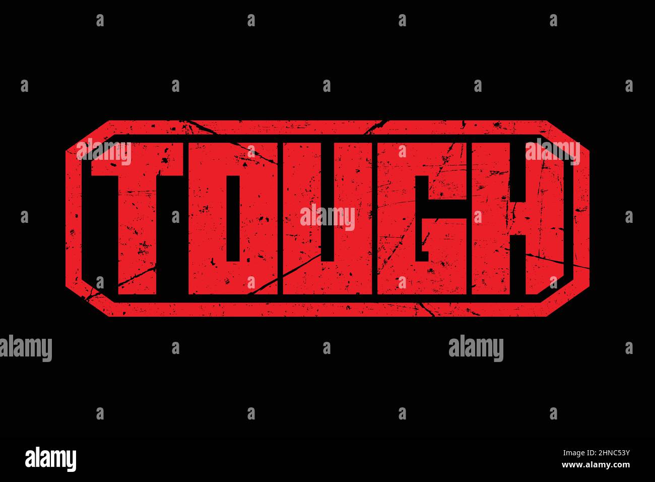 TOUGH. Word logo design emblem. Digital typography logo illustration ...