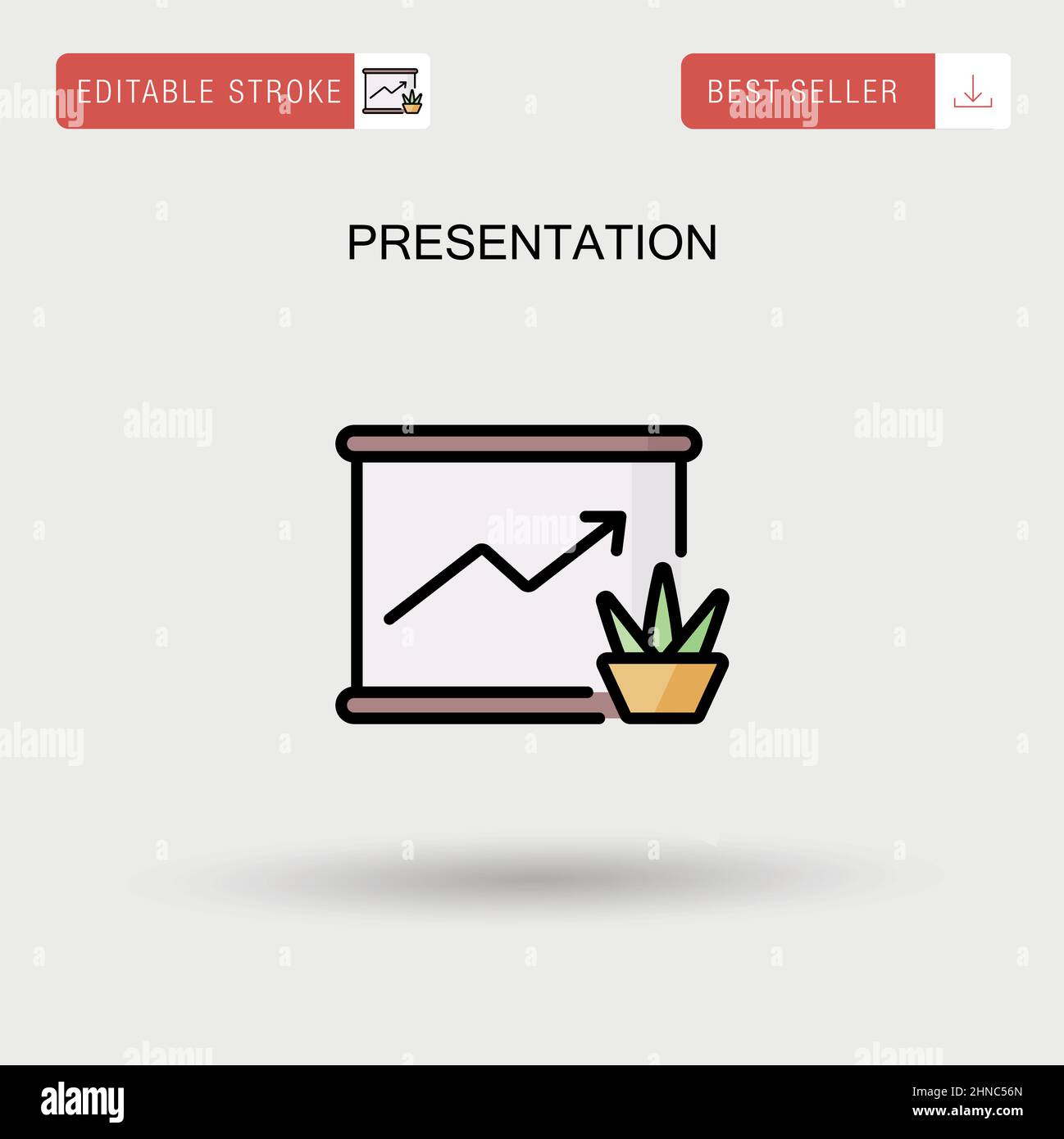Presentation Simple vector icon Stock Vector Image & Art - Alamy