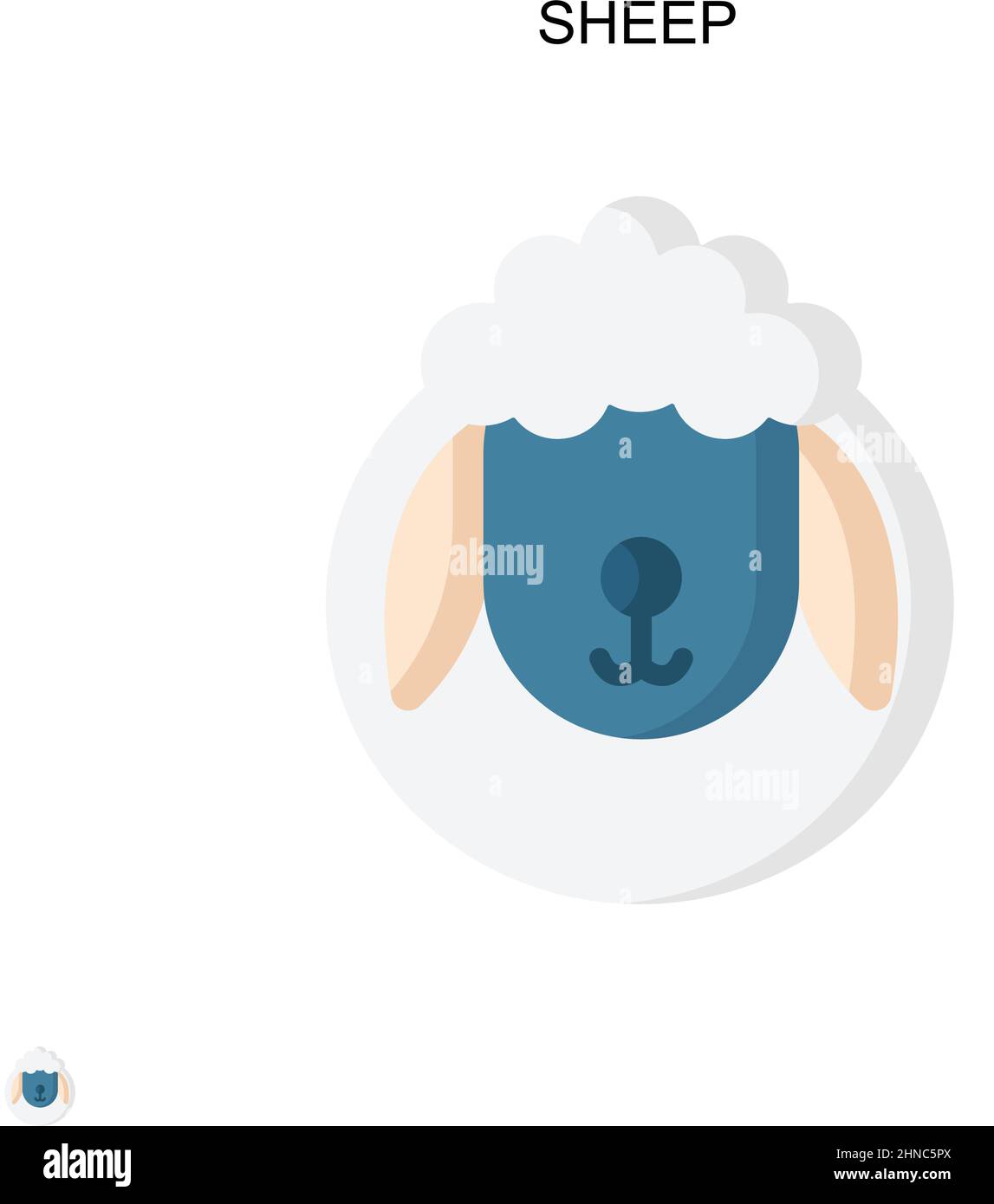 Sheep Simple vector icon. Illustration symbol design template for web ...