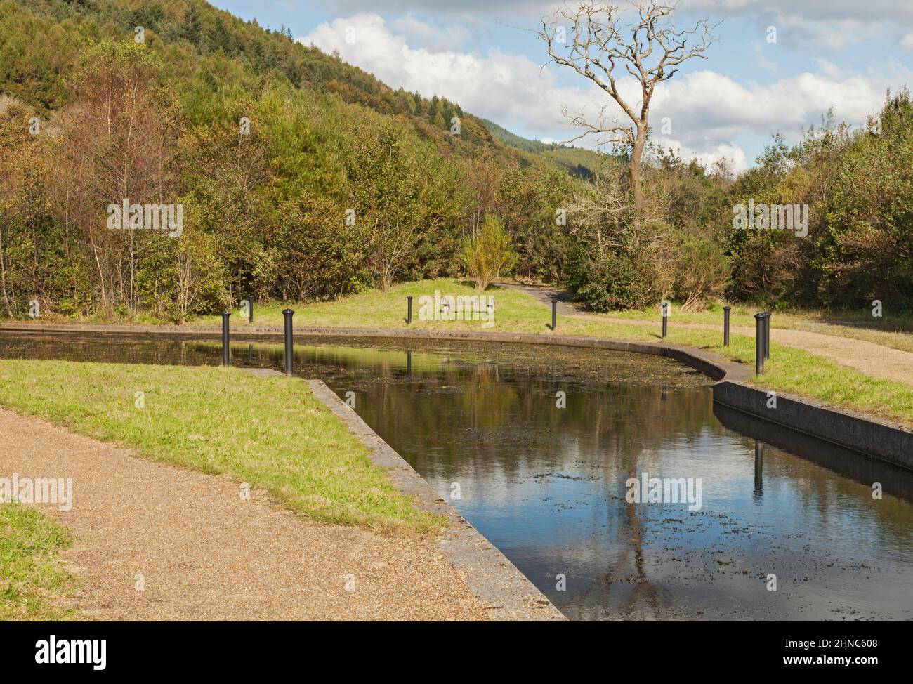 Neath Canal at Ynsbwllog Aqueduct, Neath Port Talbot, South Wales, UK ...