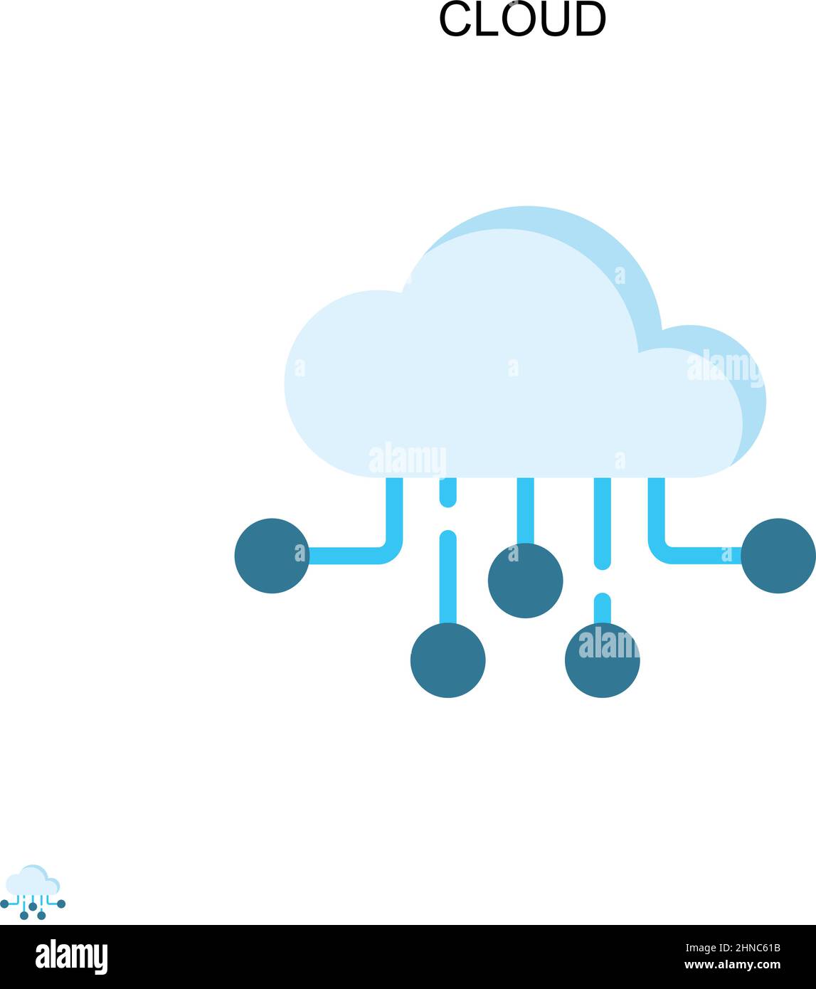 Cloud Simple vector icon. Illustration symbol design template for web ...