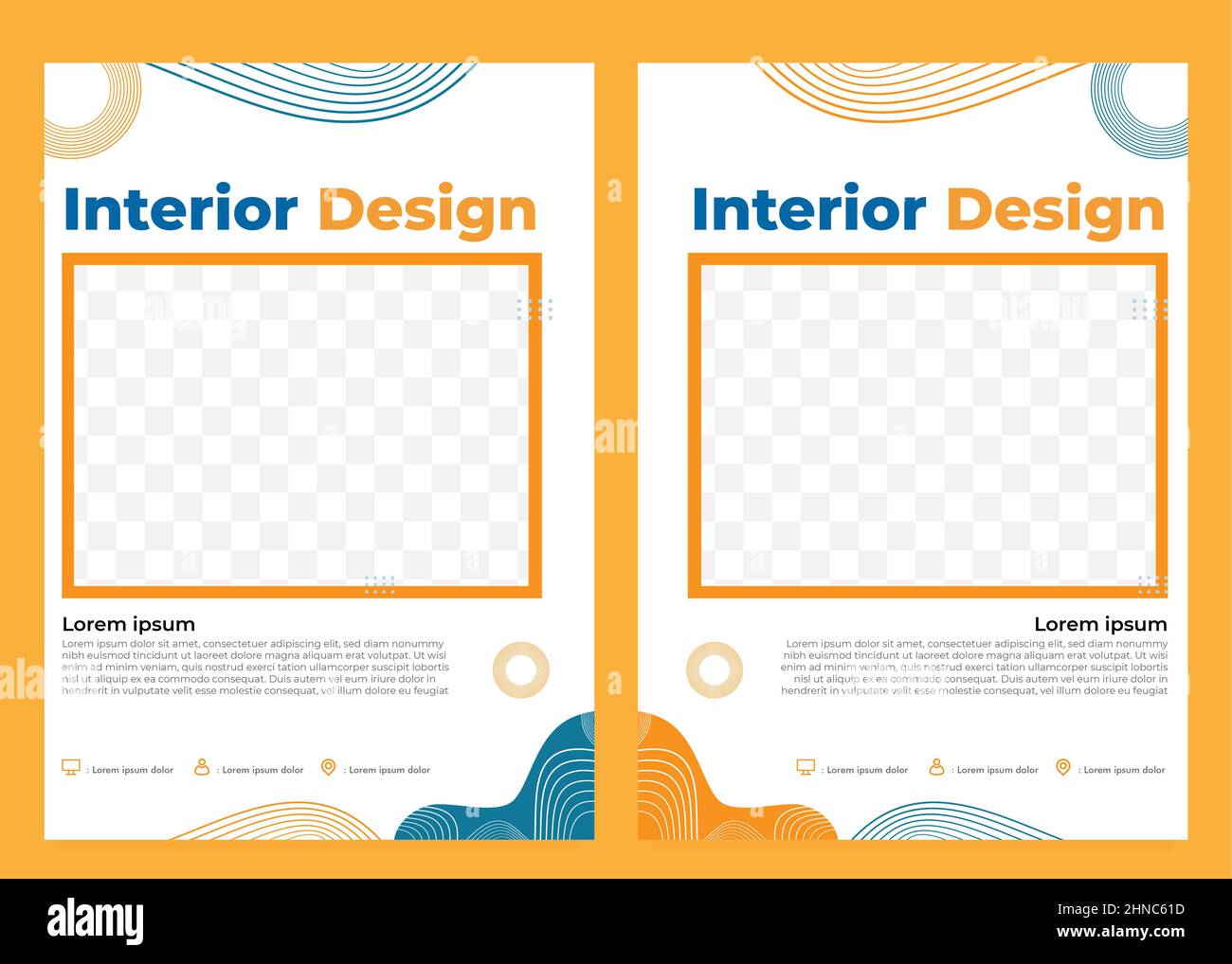 abstract hand drawn flyer template collection design Stock Photo - Alamy