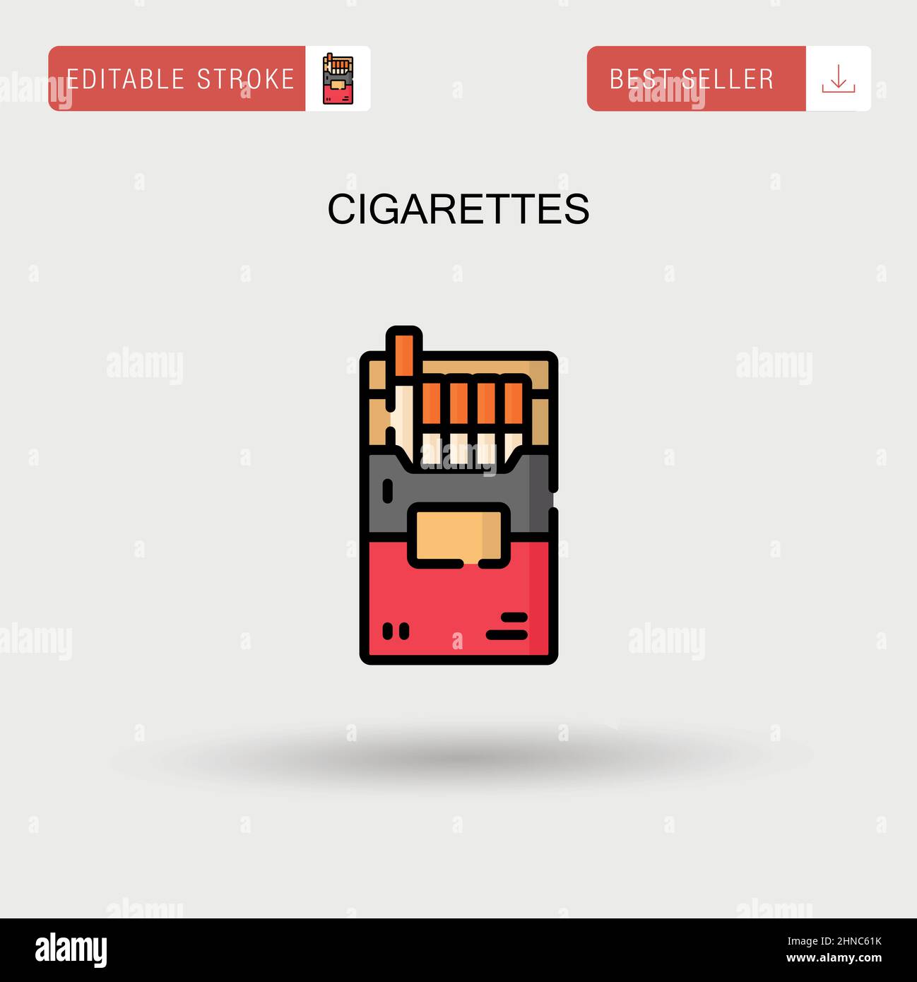 Cigarettes Simple vector icon Stock Vector Image & Art - Alamy